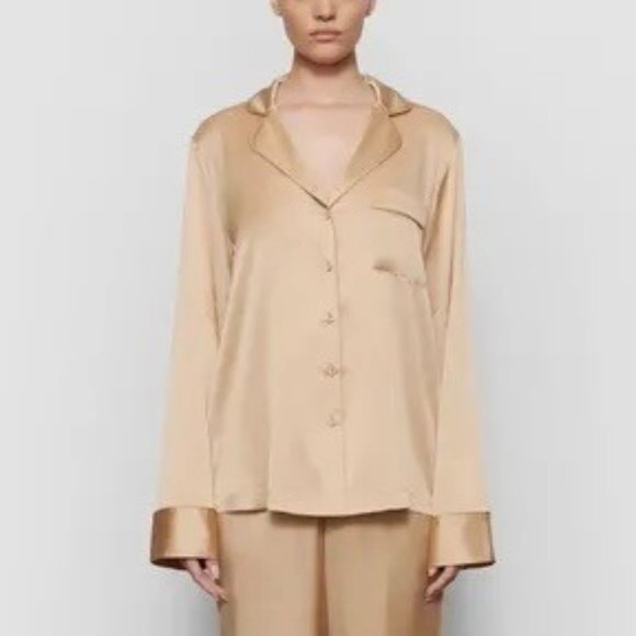 SKIMS | Intimates & Sleepwear | Skims Silk Pajama Top Button Front ...